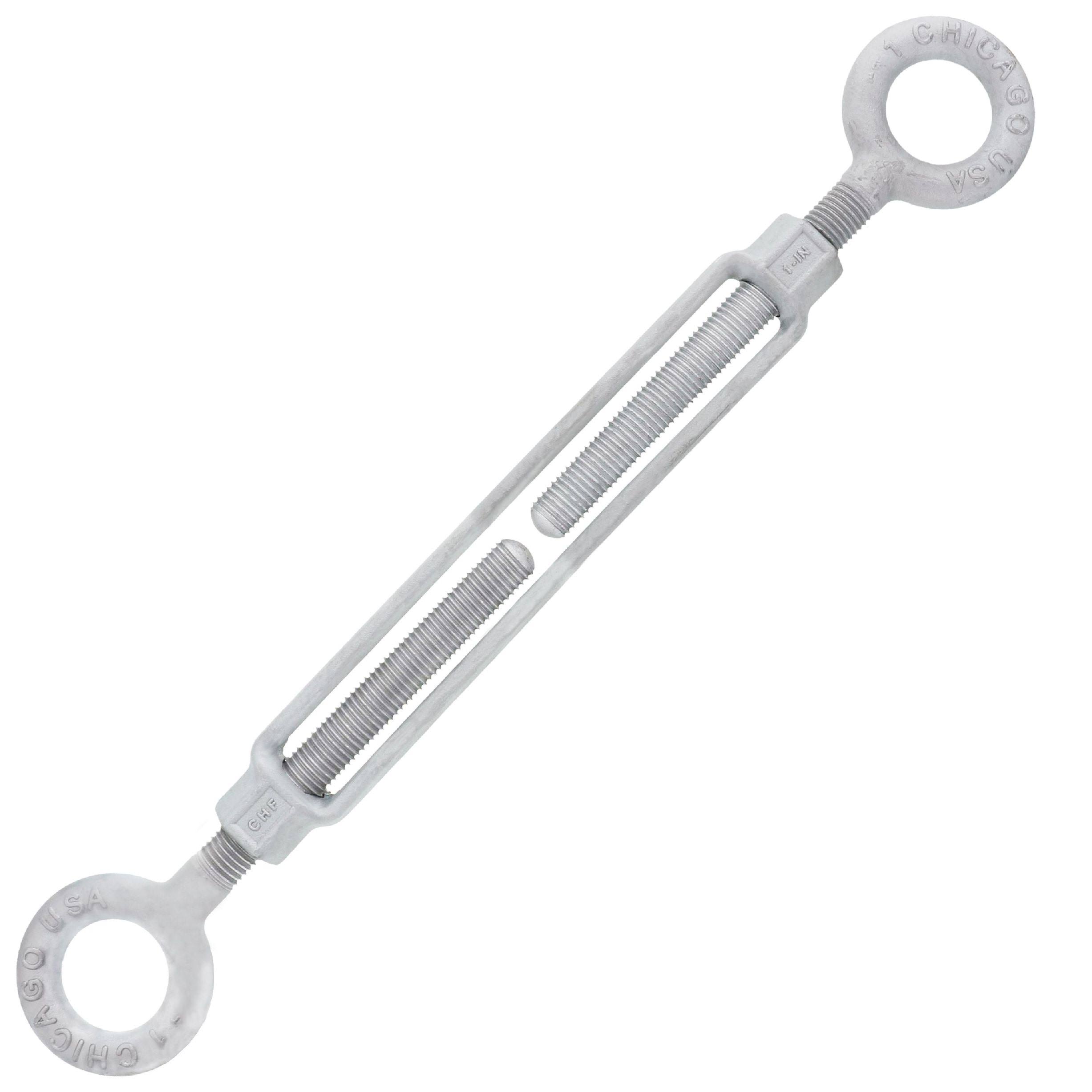 1 x 12 Chicago Hardware Hot Dip Galvanized Eye x Eye Turnbuckle - Ebanbox