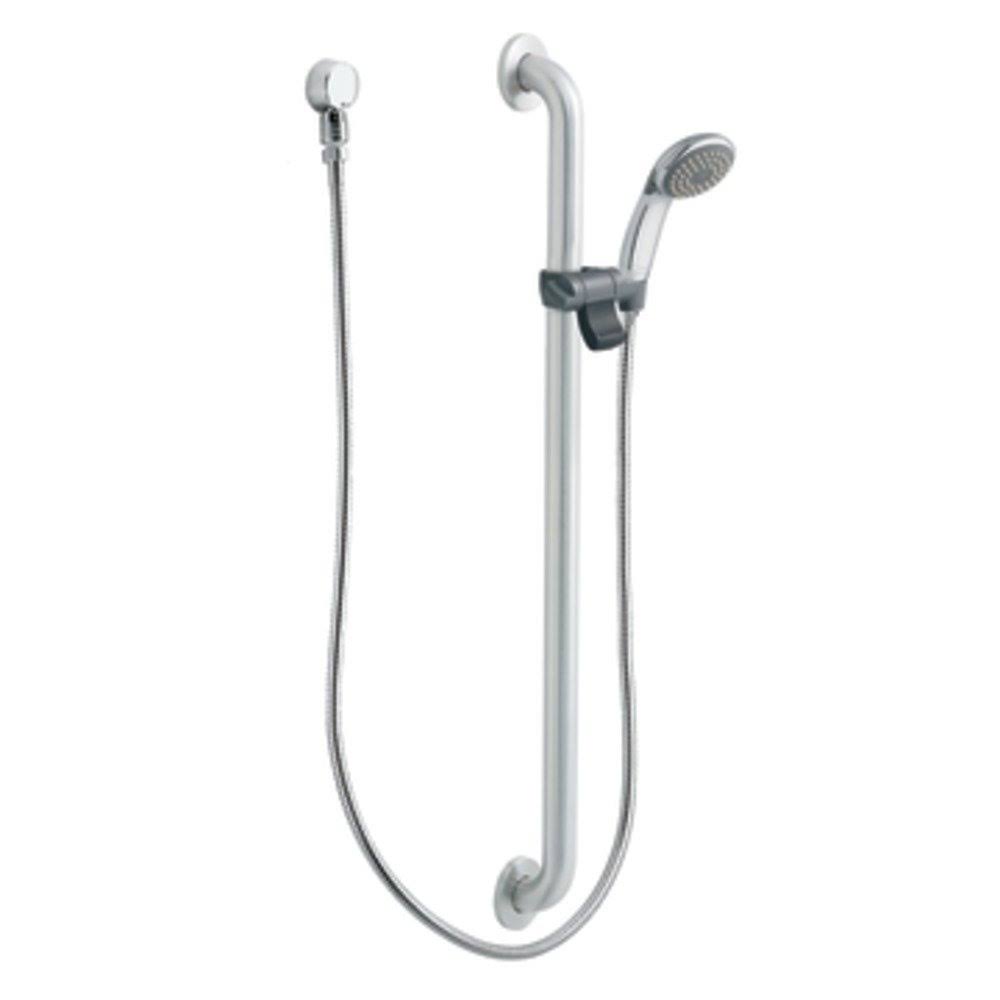 Moen 52236GBM25 Commercial Slide Bar/Grab Bar Shower Chrome/Stainless ...