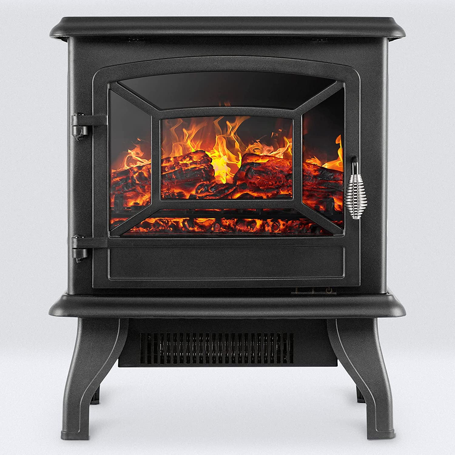 17 Inch 1400W Compact Freestanding Portable Electric Fireplace Stove ...
